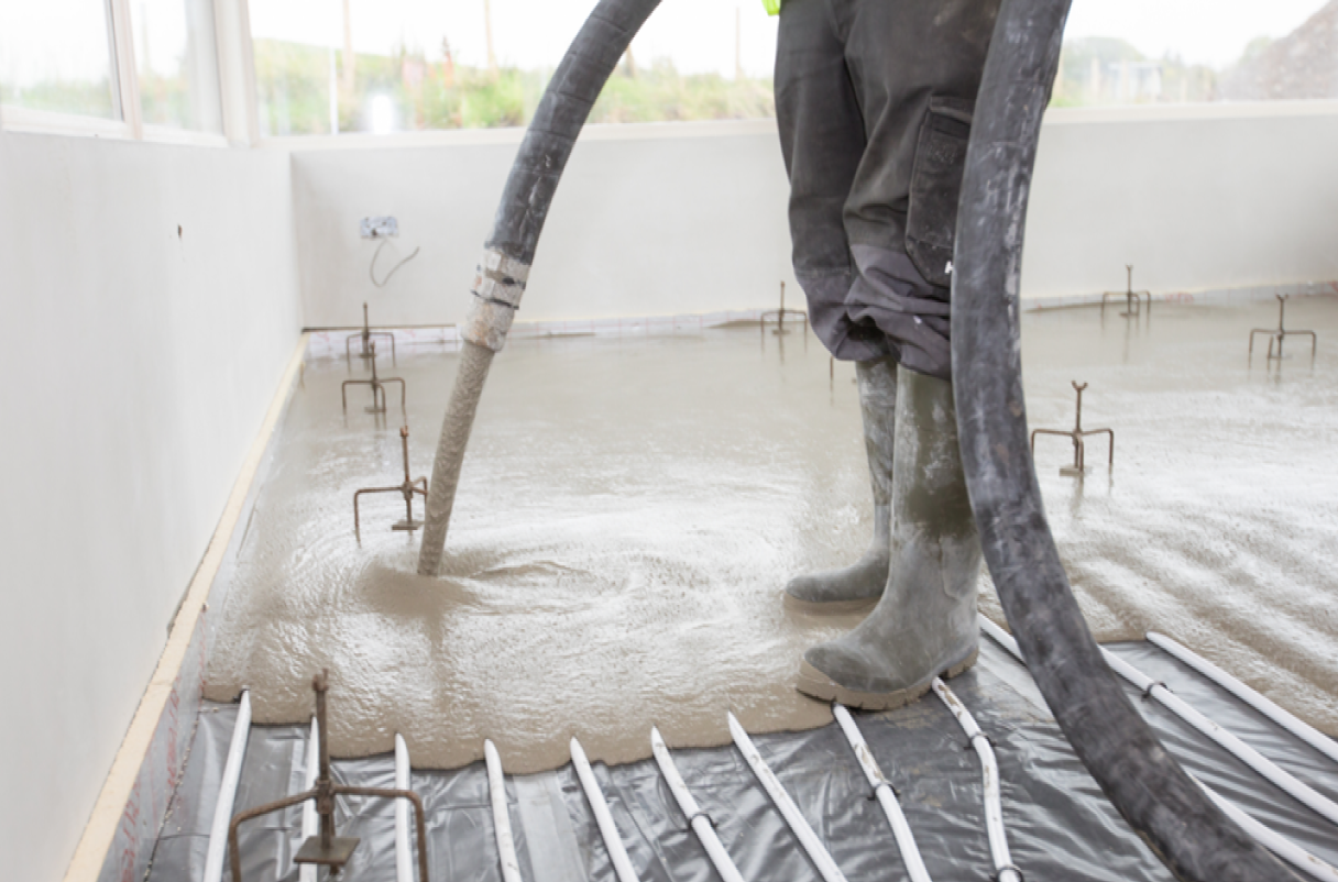 Placement of screed - Flowing Screeds Association